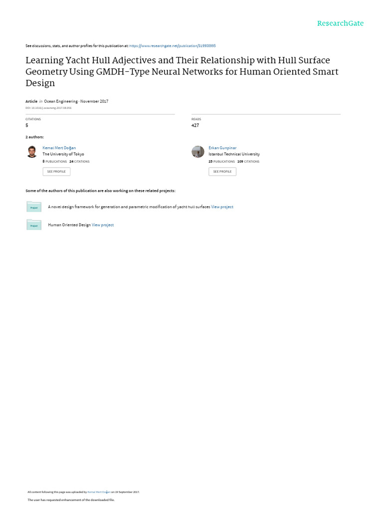 Hull Surface Geometry Using GMDH | PDF | Curvature