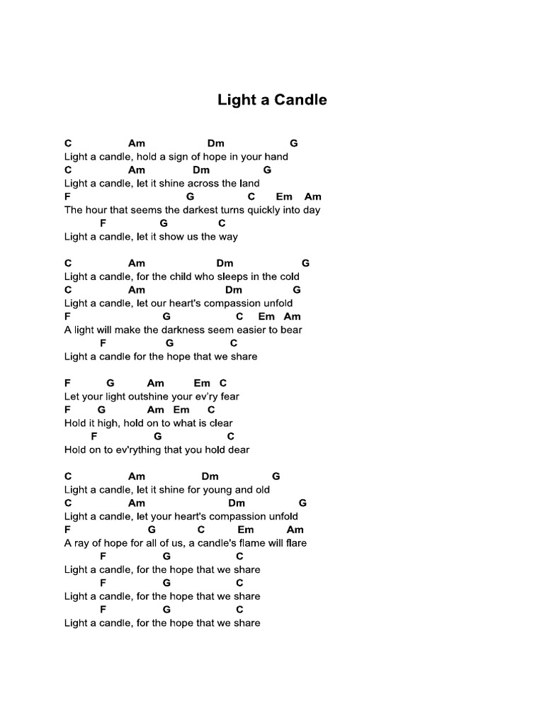 Light A Candle | PDF