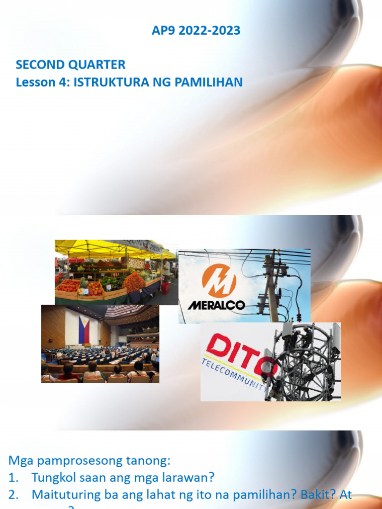 Ap9 q2 Lesson 4 Istruktura NG Pamilihan | PDF