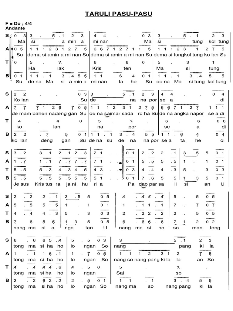 Not Taruli Pasu-Pasu | PDF