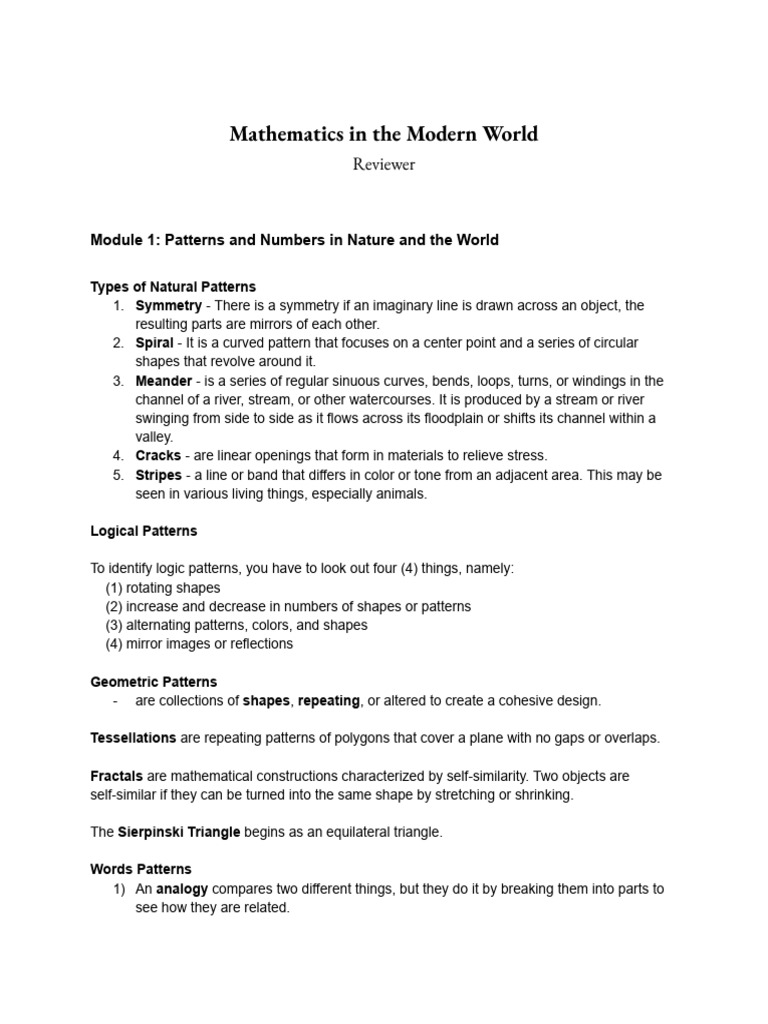 Reviewer - MMW | PDF | Pattern | Shape