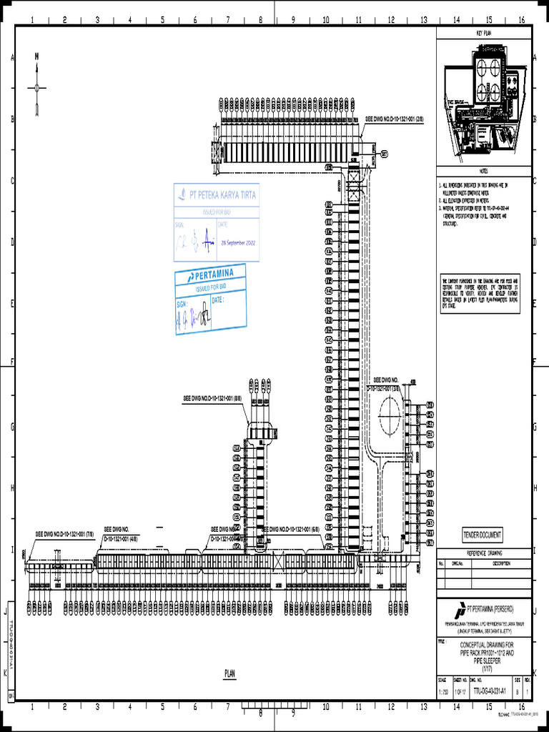 TTU-DG-40-031-A1 Conceptual Drawing For PipeRack Dan Pipe Sleeper PDF | PDF