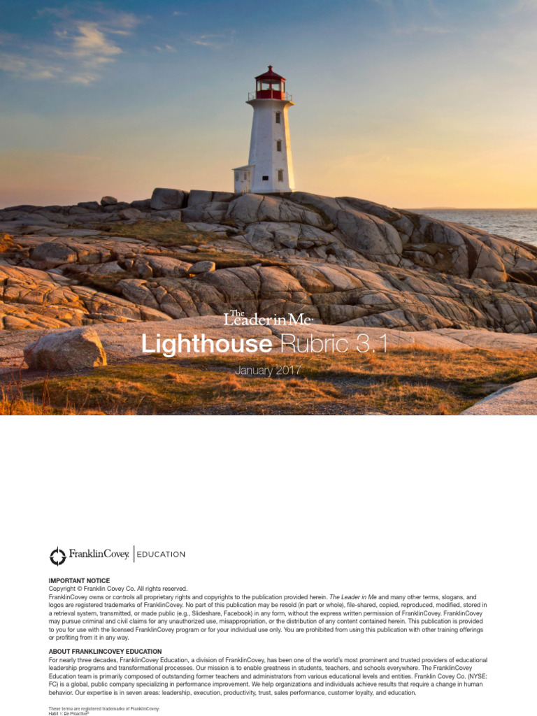 Lighthouse Rubric 3.1 | PDF | Leadership | Learning