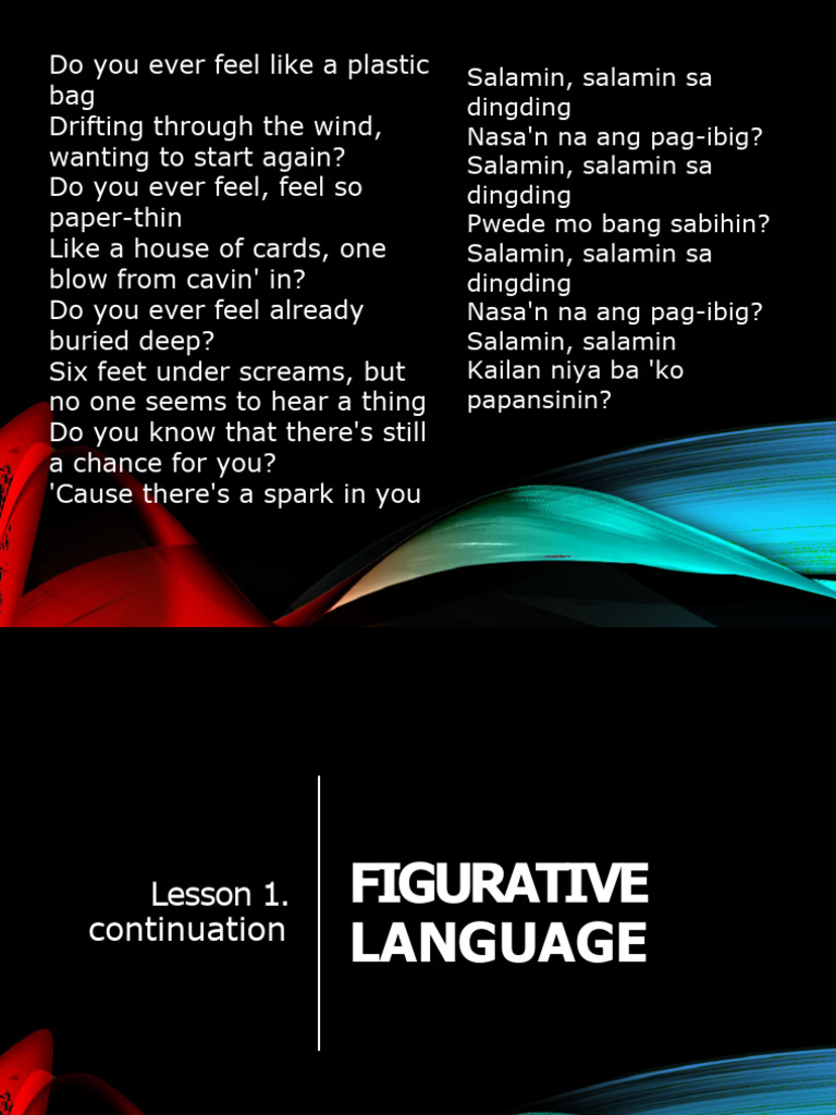 Week2 Figurative Language and Sound Devices | PDF | Language Arts ...