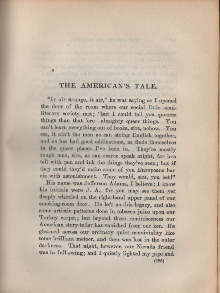 Americans Tale | PDF