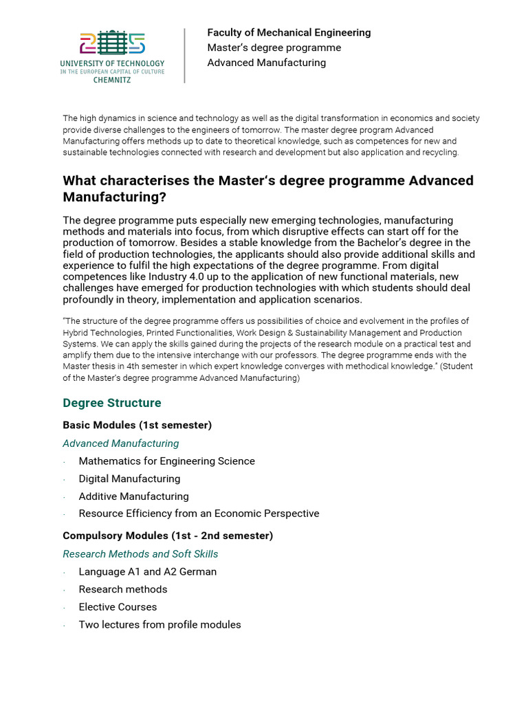 Advanced Manufacturing Master Eng BF | PDF | Engineering | Mechanical ...