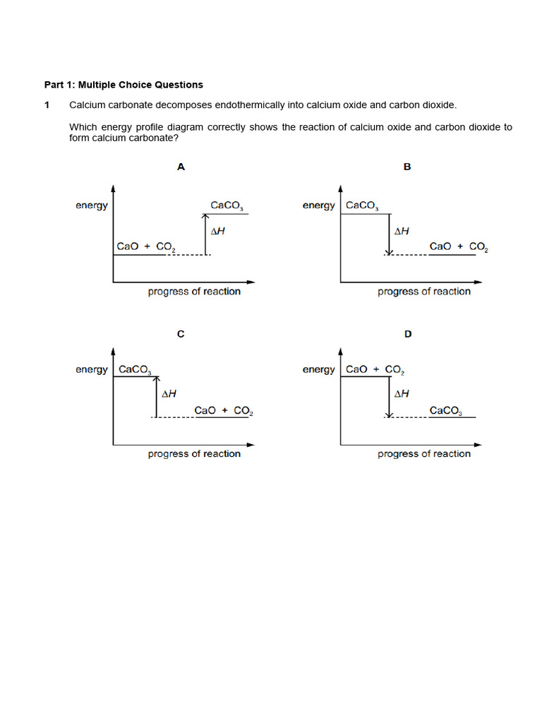 Energetics and Rate Exercises | PDF | Enzyme | Chemical Reactions