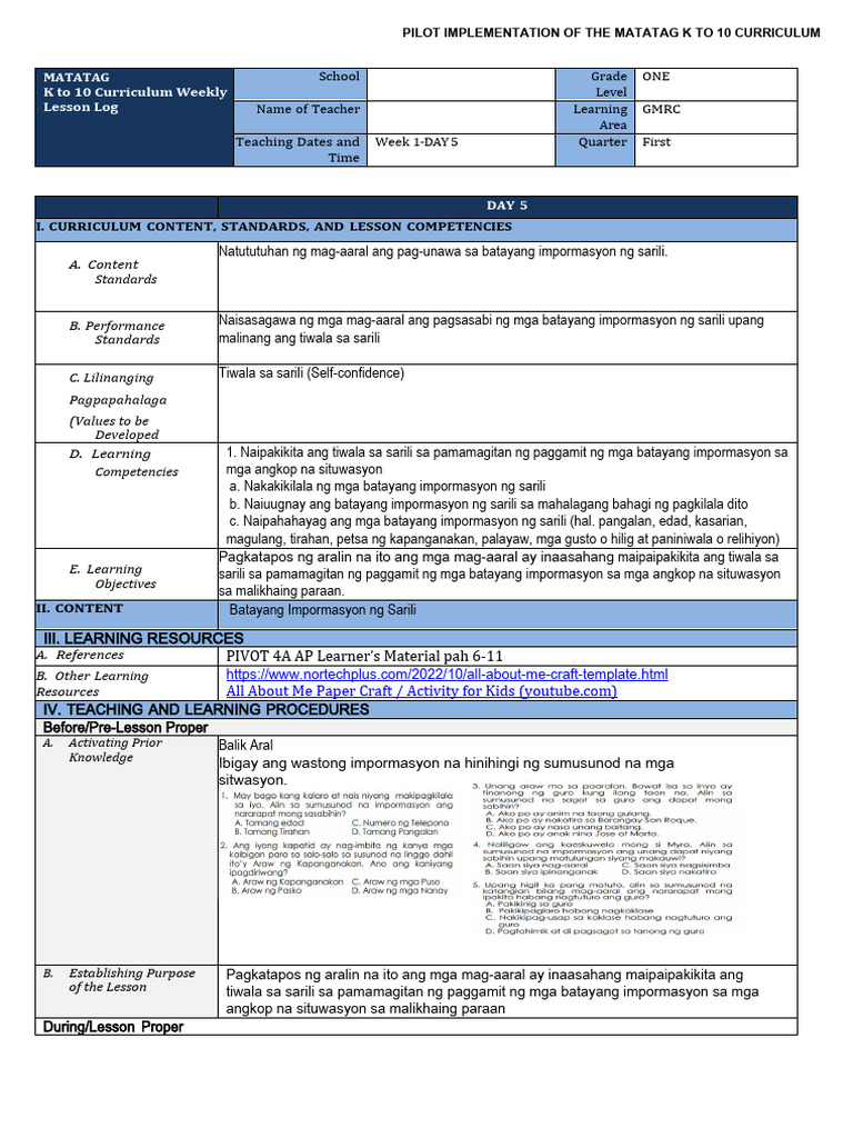 Gmrc-Week1-Day 5 | PDF