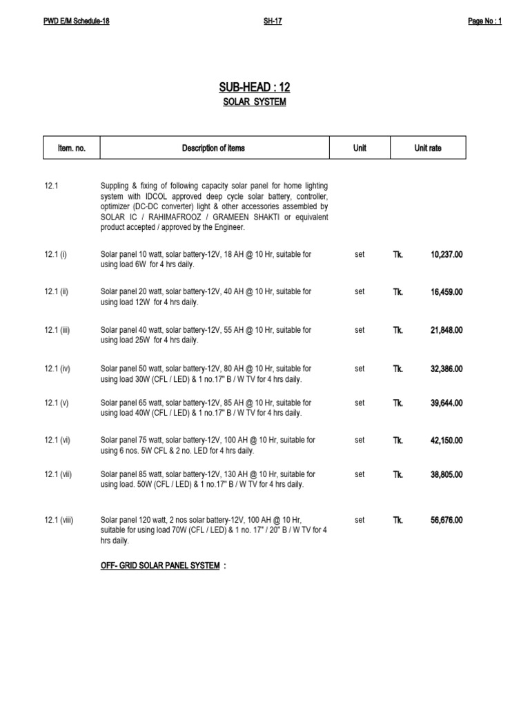 SH-12-18 Solar System | PDF | Power Inverter | Photovoltaic System