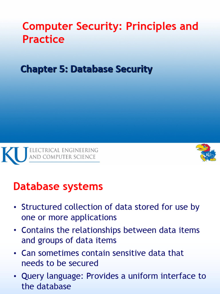 Computer Security: Principles and Practice | PDF | Relational Model | Databases
