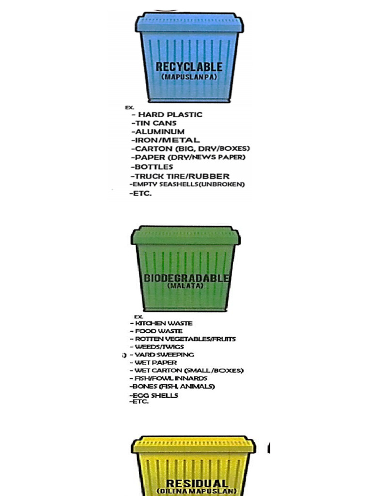 Label Sa Basura | PDF