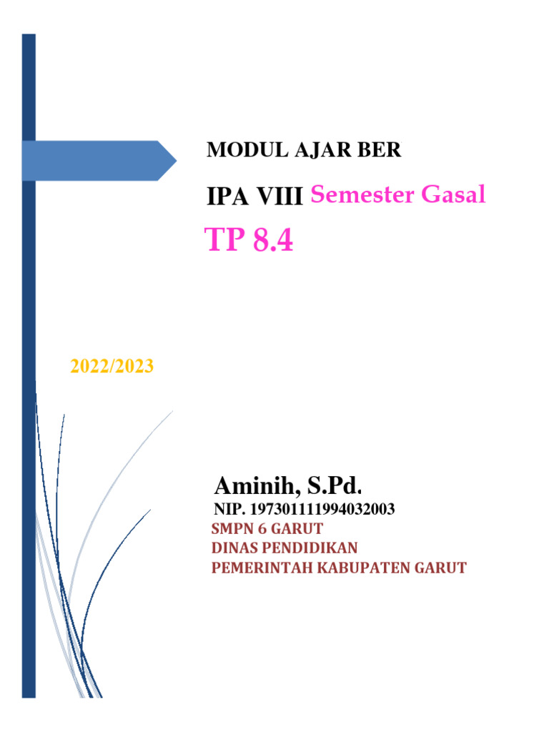 Modul Ajar IPA VIII - 3 - Sistem Tubuh - Aminih | PDF
