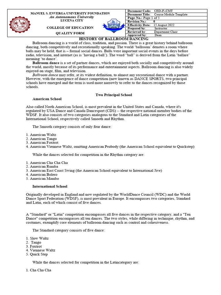 International Ballroom Pdf Ballroom Dance Competitive Dance