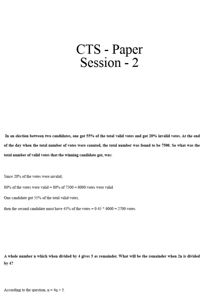 Session 2(CTS) | PDF | Logarithm | Odds