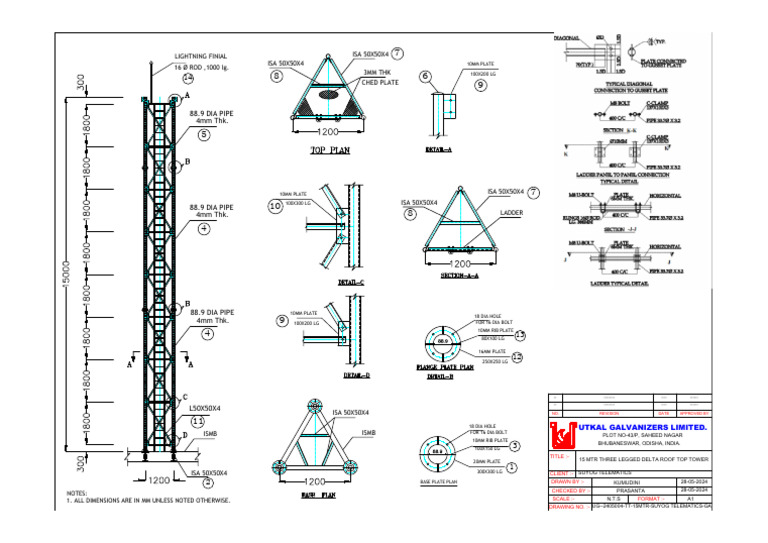 DRG 15mtr 3 Legged Tower | PDF