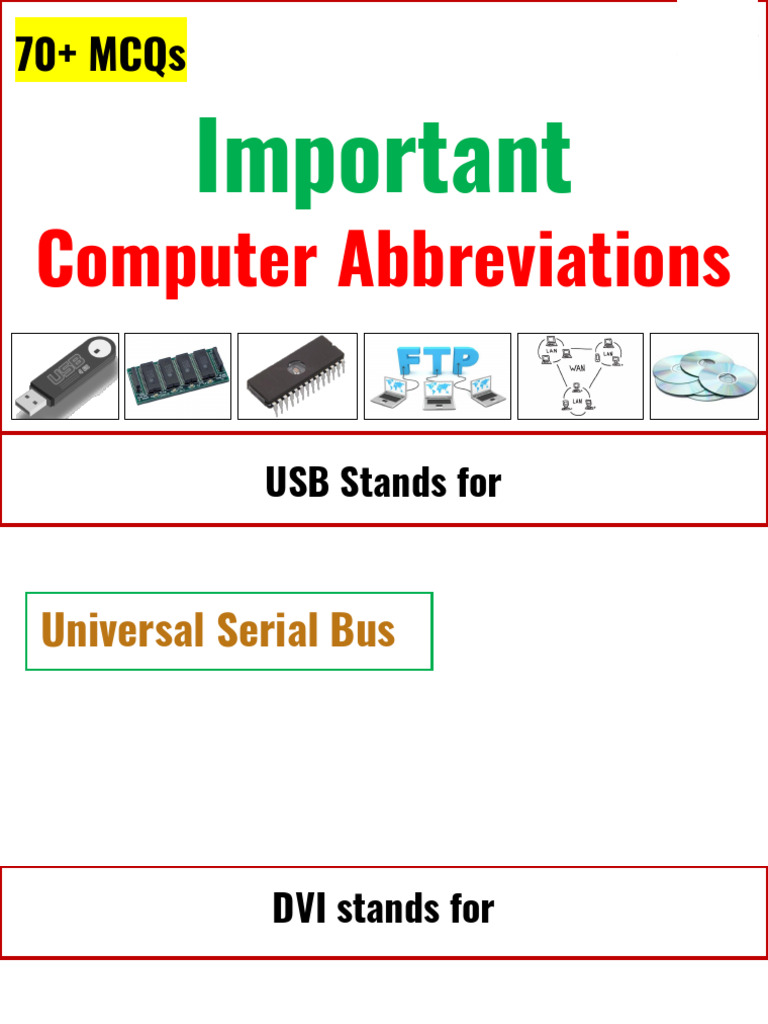 Computer Science Abbreviations Guide | PDF | Byte | Random Access Memory