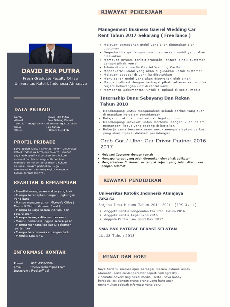 CV David Eka Putra | PDF