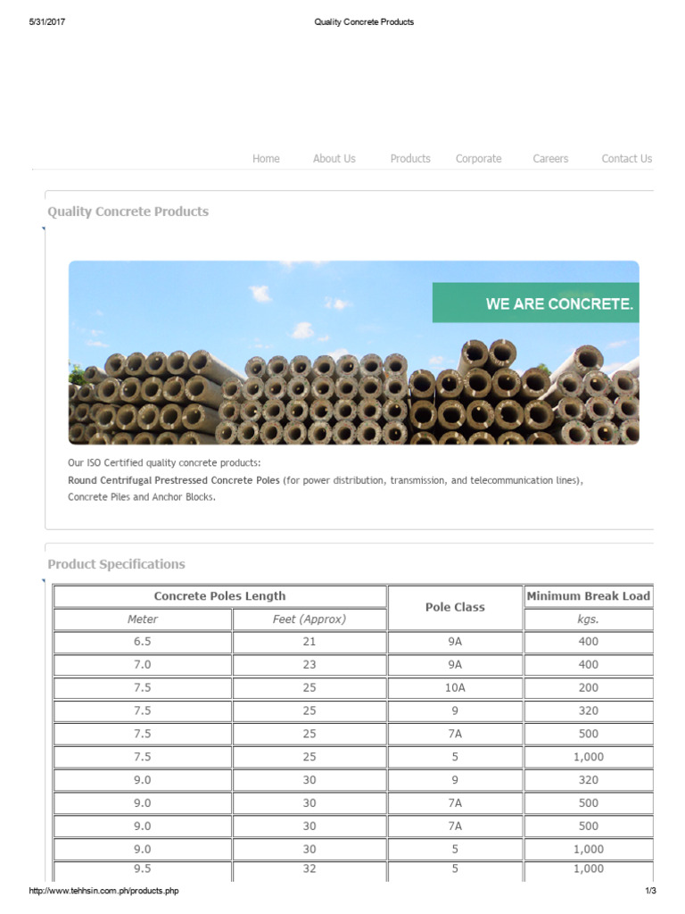 Concrete Pole | PDF | Building Engineering