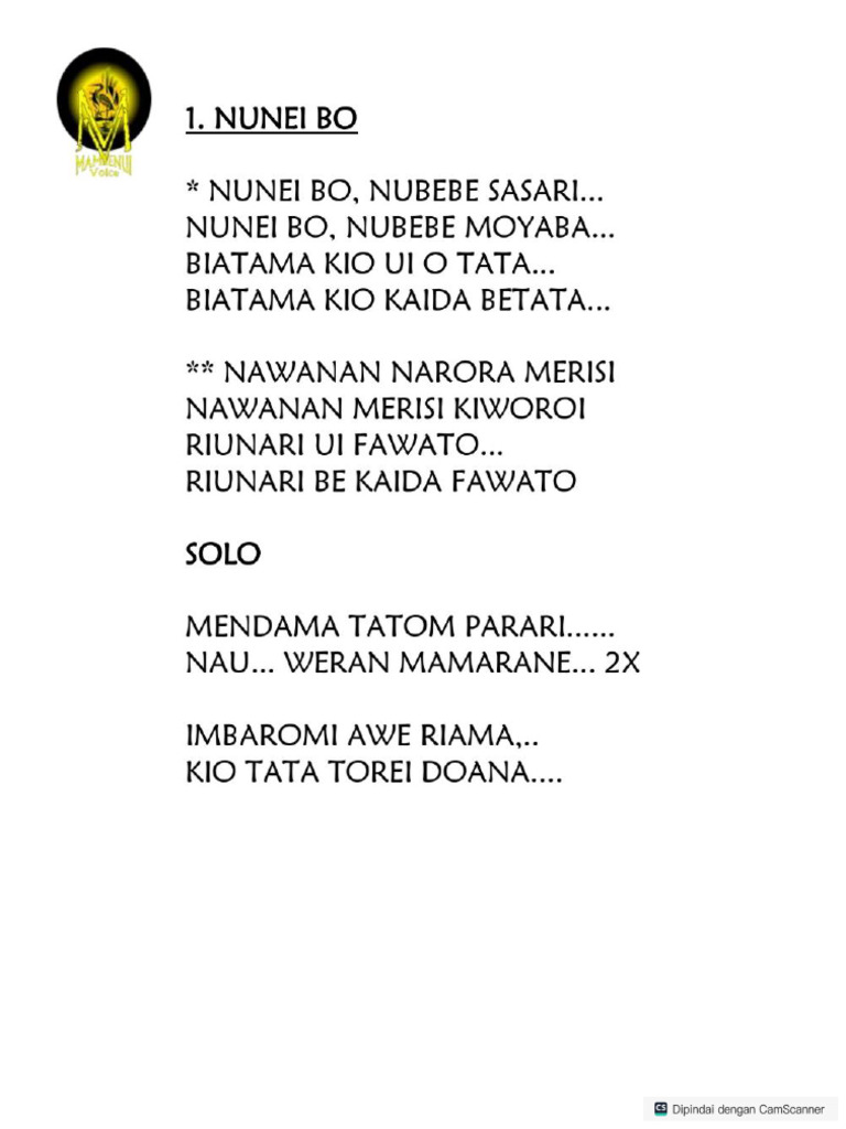 Buku Lirik Lagu Rohani Bahasa POOM | PDF