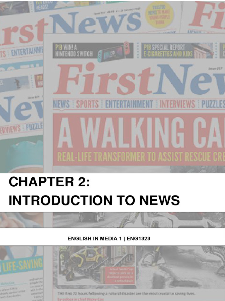 Topic 2 Intro To News | PDF | News | Newspapers