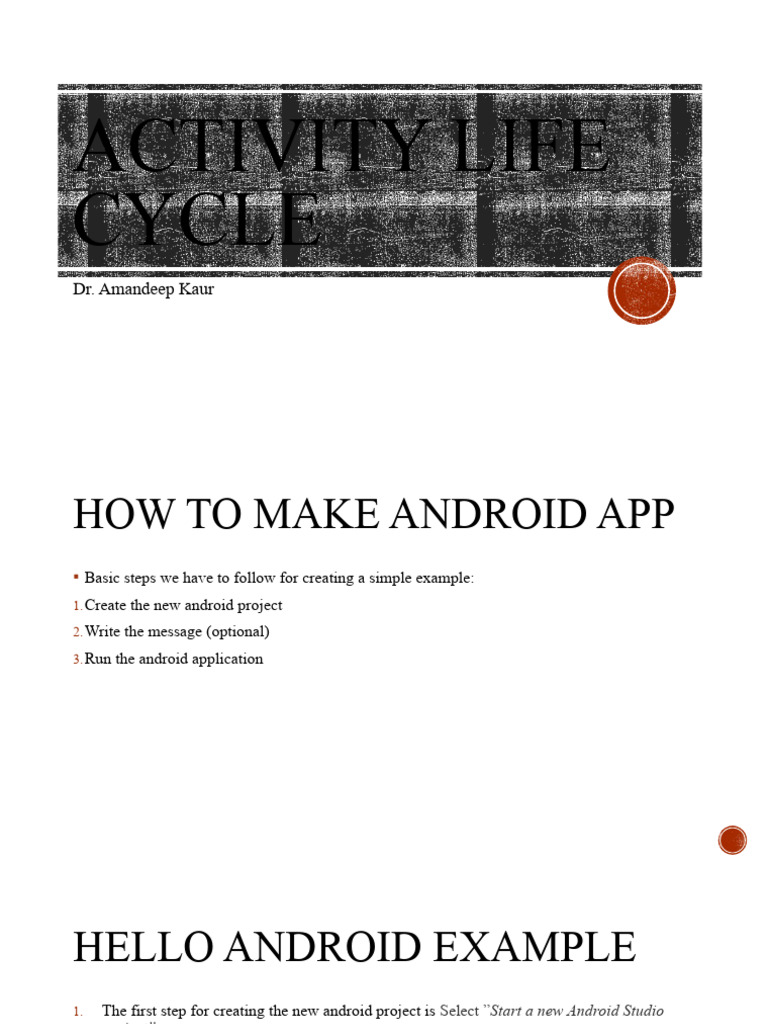 Activity Life Cycle | PDF | Computer File | Android (Operating System)