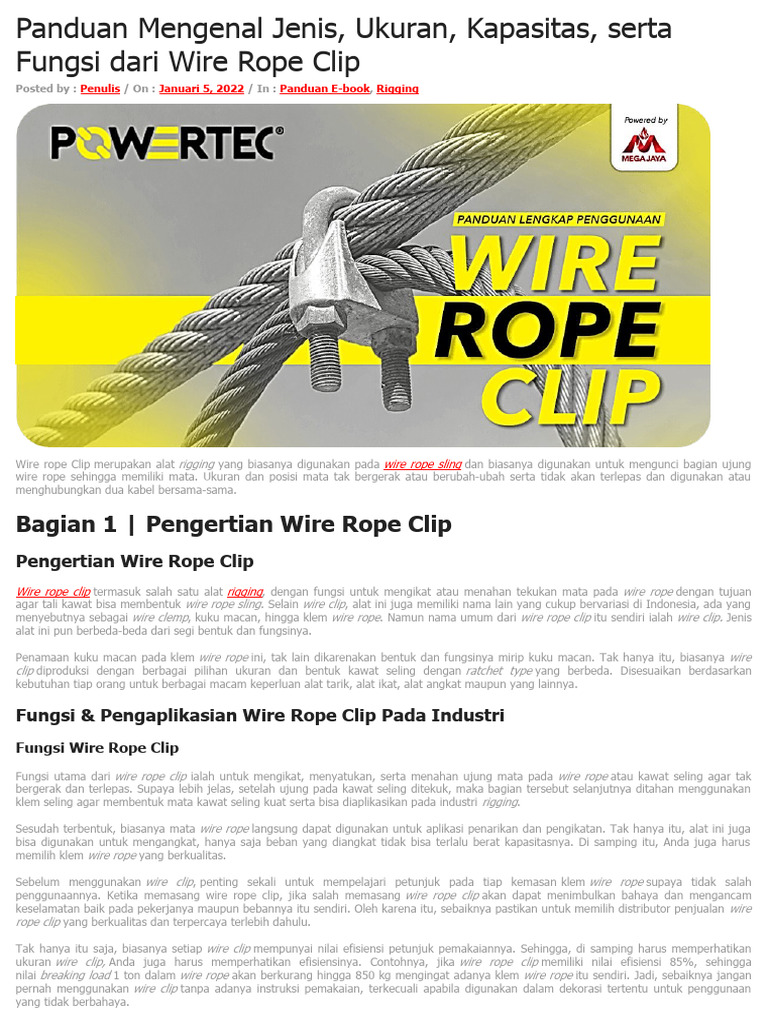 Panduan Mengenal Jenis wire clip | PDF