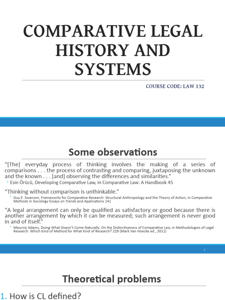 Introduction To Comparative Law | PDF | Comparative Law | International Law