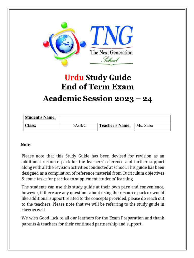Yr5 Study Guide T2 Exam | PDF