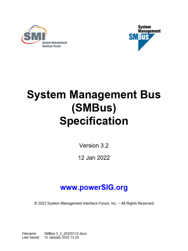 SMBus 3 2 20220112 | PDF | Computing | Computer Architecture