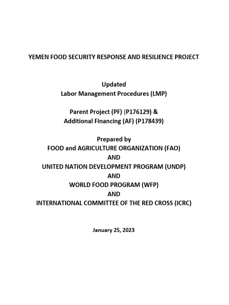 Labor Management Procedures-Fsrrp | PDF | Occupational Safety And ...