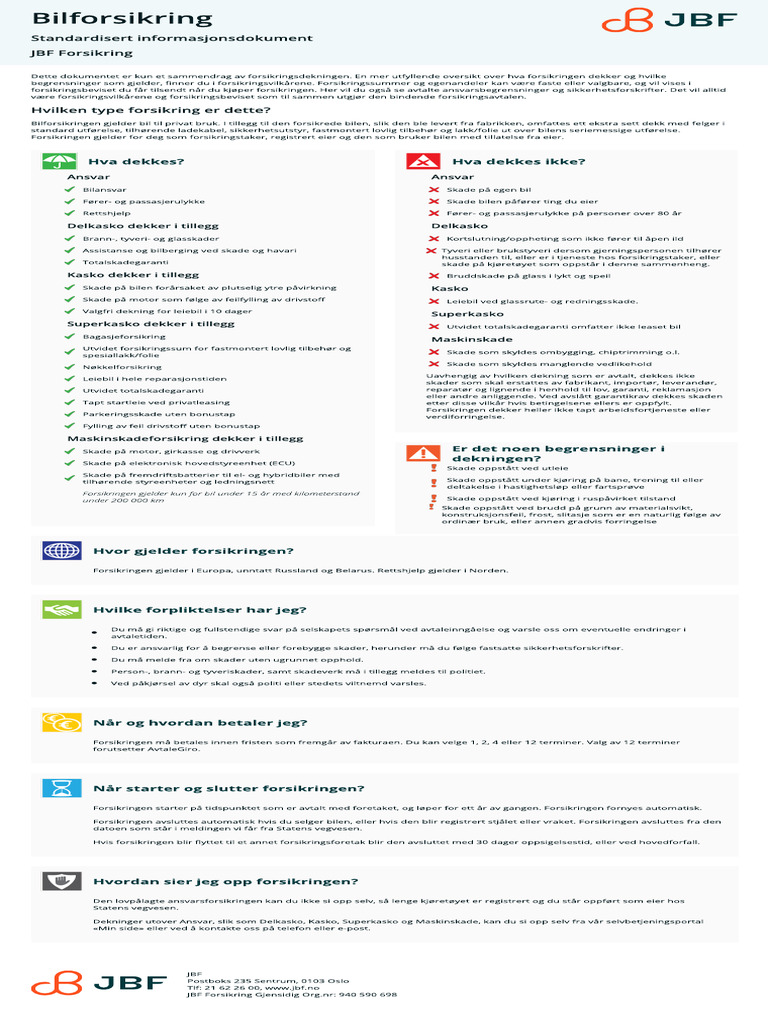 IPID Bilforsikring | PDF