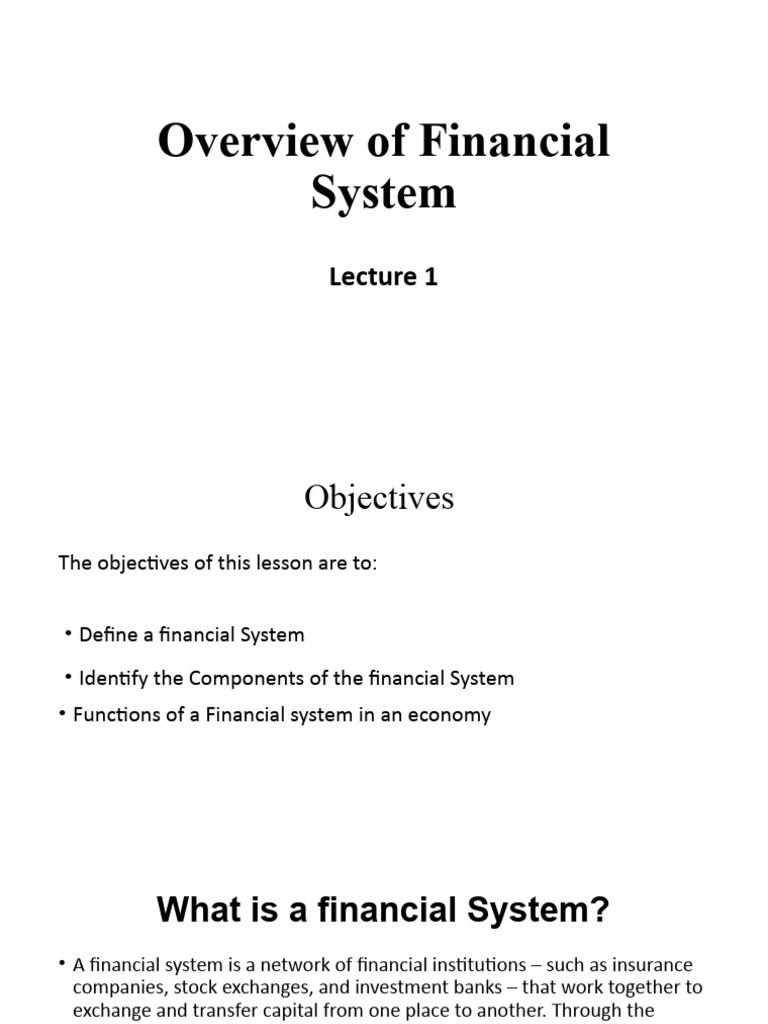 Elements of Banking - Lecture 1 | PDF | Financial Markets | Debt
