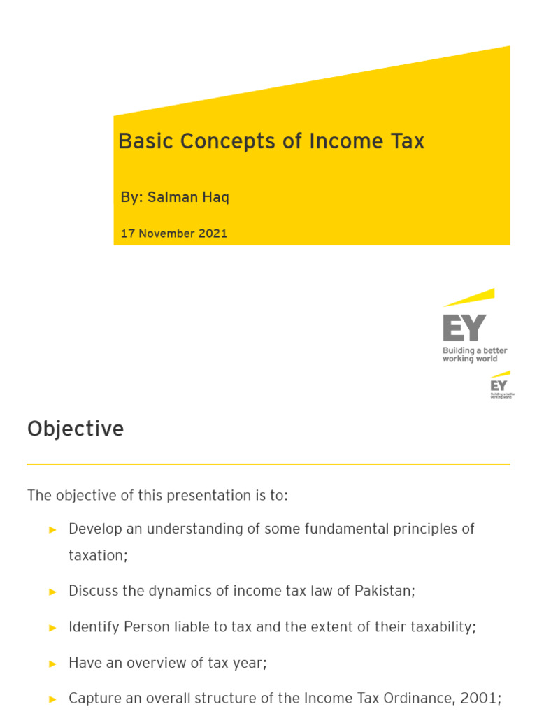 Presentation 1st Class Basic PDP 2021 Salman Haq | PDF | Taxes | Income