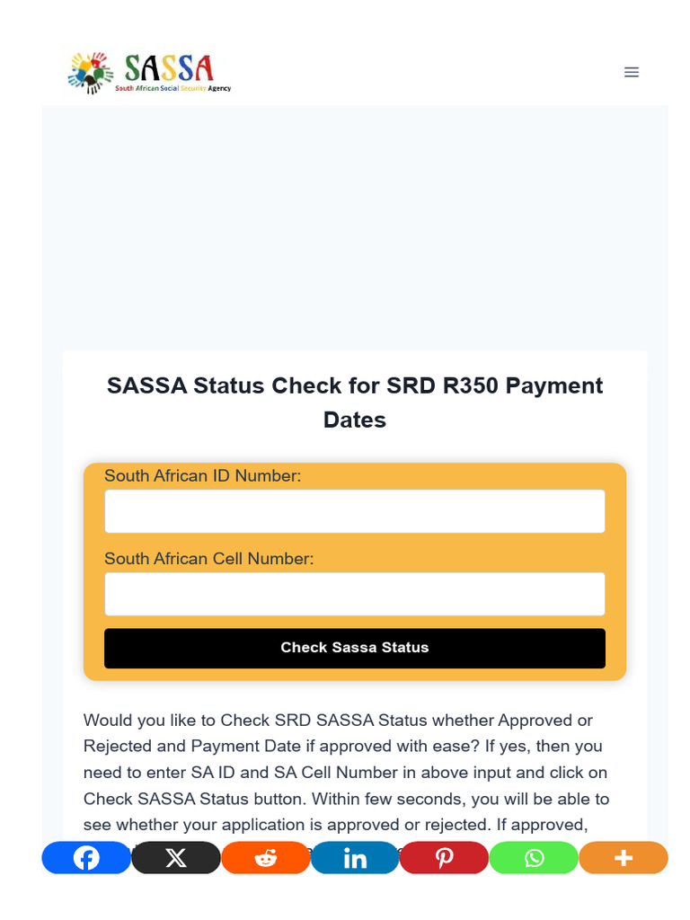 SASSA R350 Grant Status Check Guide | PDF | Business | Finance & Money ...