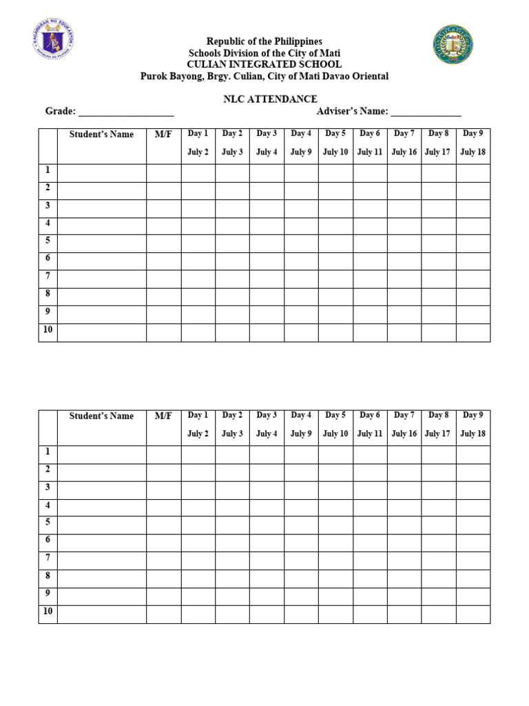 Attendance NLC 2024 | PDF