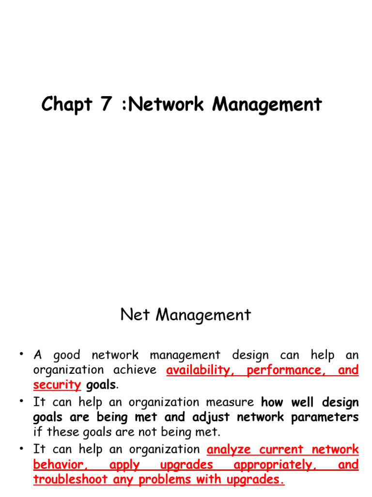 Chapt-7 Net MGT | PDF | Computer Network | Computing