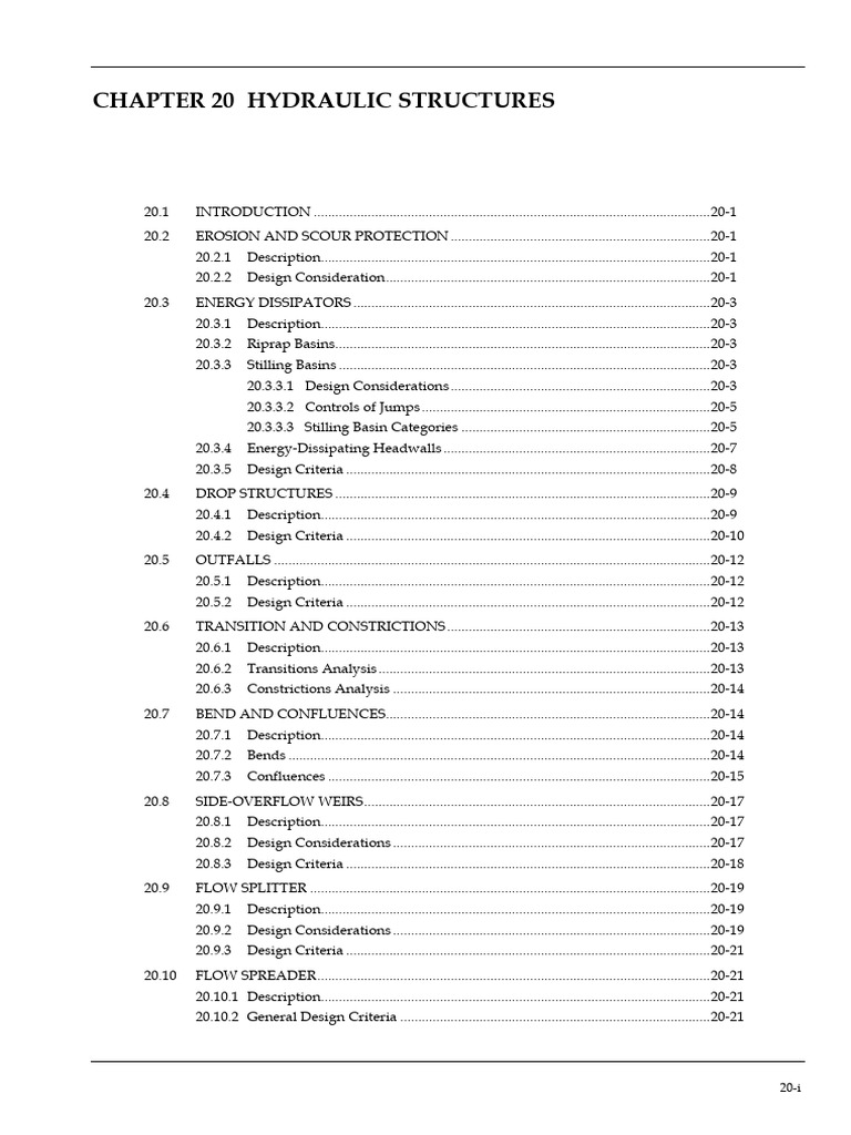 Chapter 20 - Hydraulic Structures | PDF | Hydrology | Earth Sciences