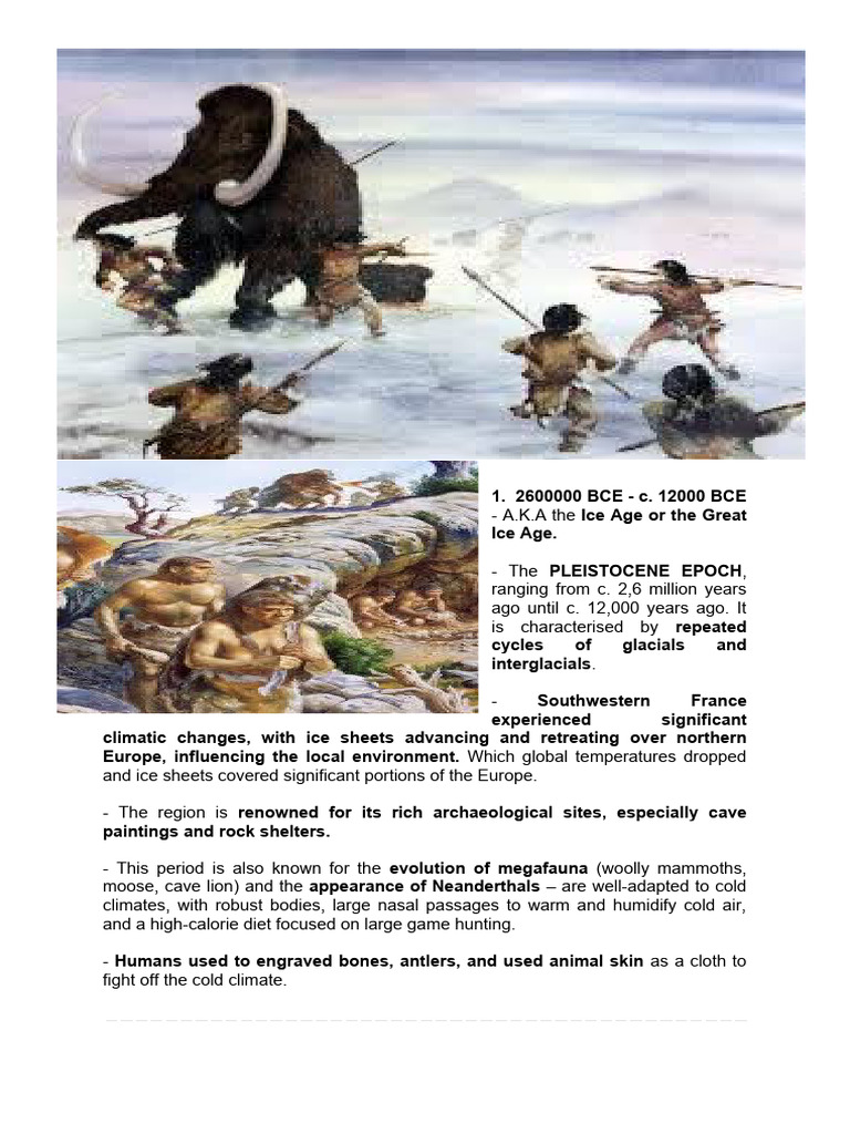 Pleistocene and Paleolithic Period | PDF | Paleolithic | Pleistocene