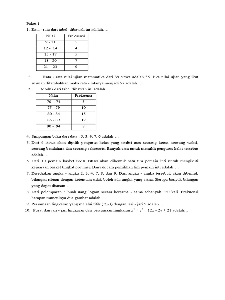 Soal PTS Xi 2018 | PDF | Game & Aktivitas