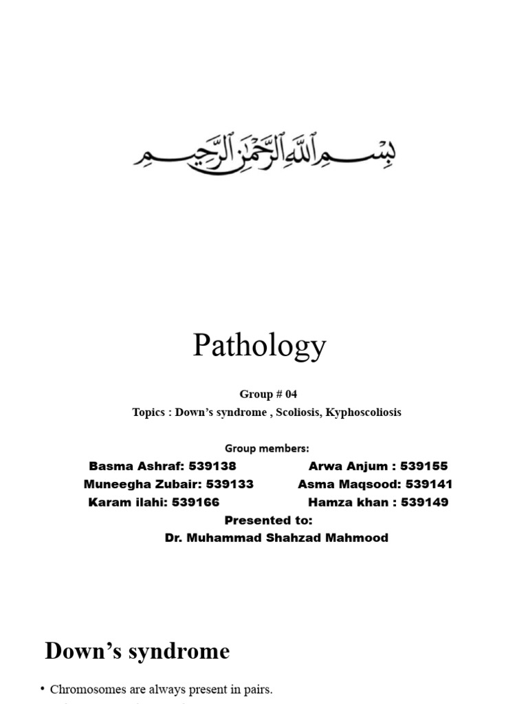 Group 04 Presentation Pathology-1 | PDF | Scoliosis | Vertebral Column