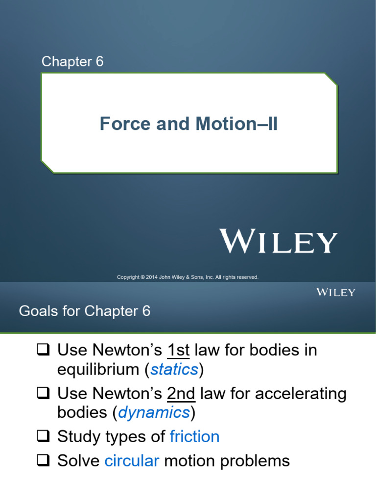 Halliday10e Ch05 Lecture | PDF | Force | Friction
