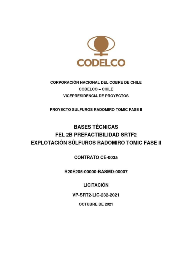 Bases Técnicas en PDF | PDF | Evaluación de impacto ambiental | Cobre