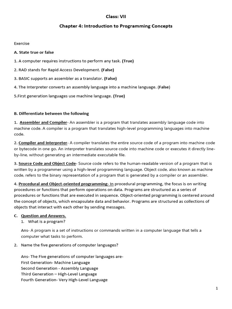 Class 7 Chapter 4 | PDF | Programming | Computer Program