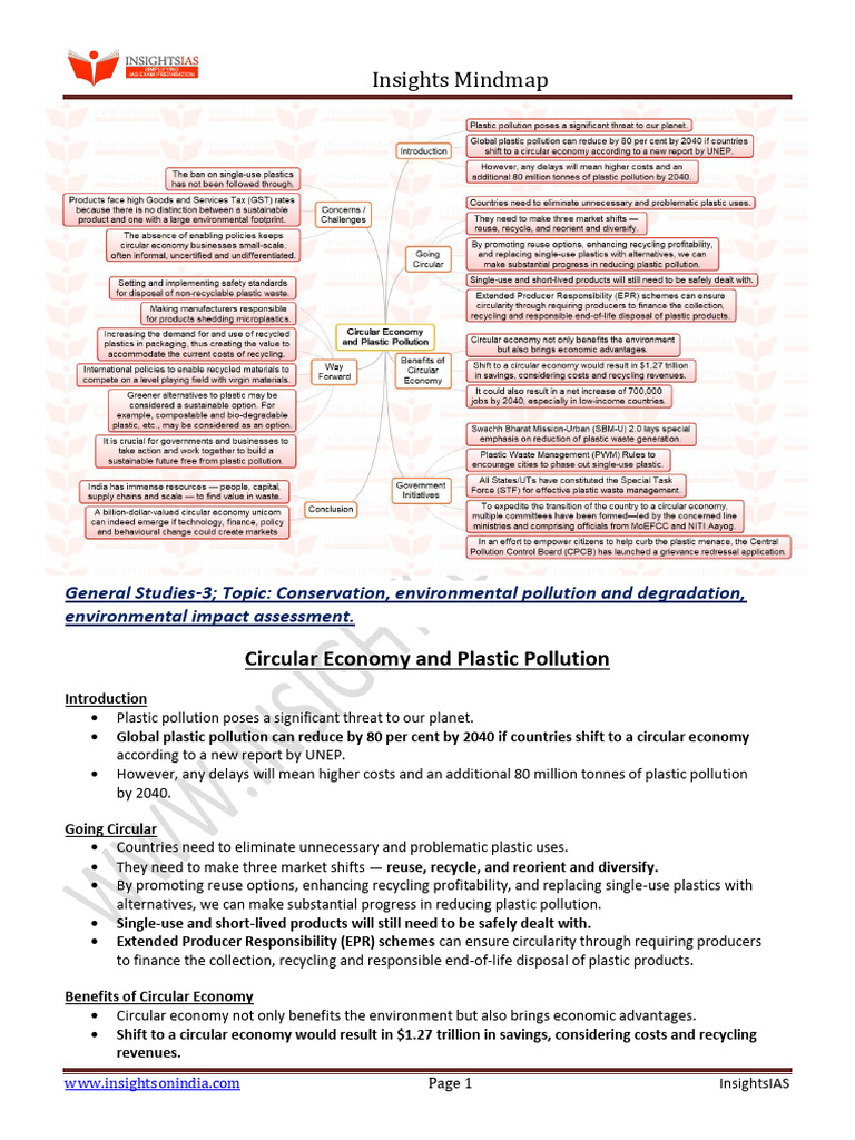Circular Economy and Plastic Pollution | PDF | Recycling | Plastic