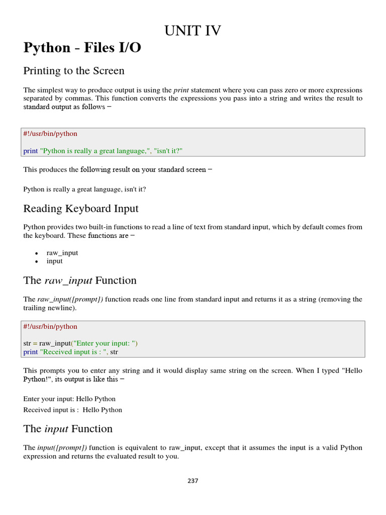 Python Unit 4 | PDF | Data Type | Variable (Computer Science) Python Unit 4 | PDF | Data Type | Variable (Computer Science)