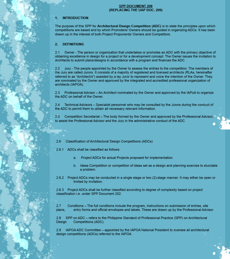 SPP Doc 208 - Introduction | PDF | Architect