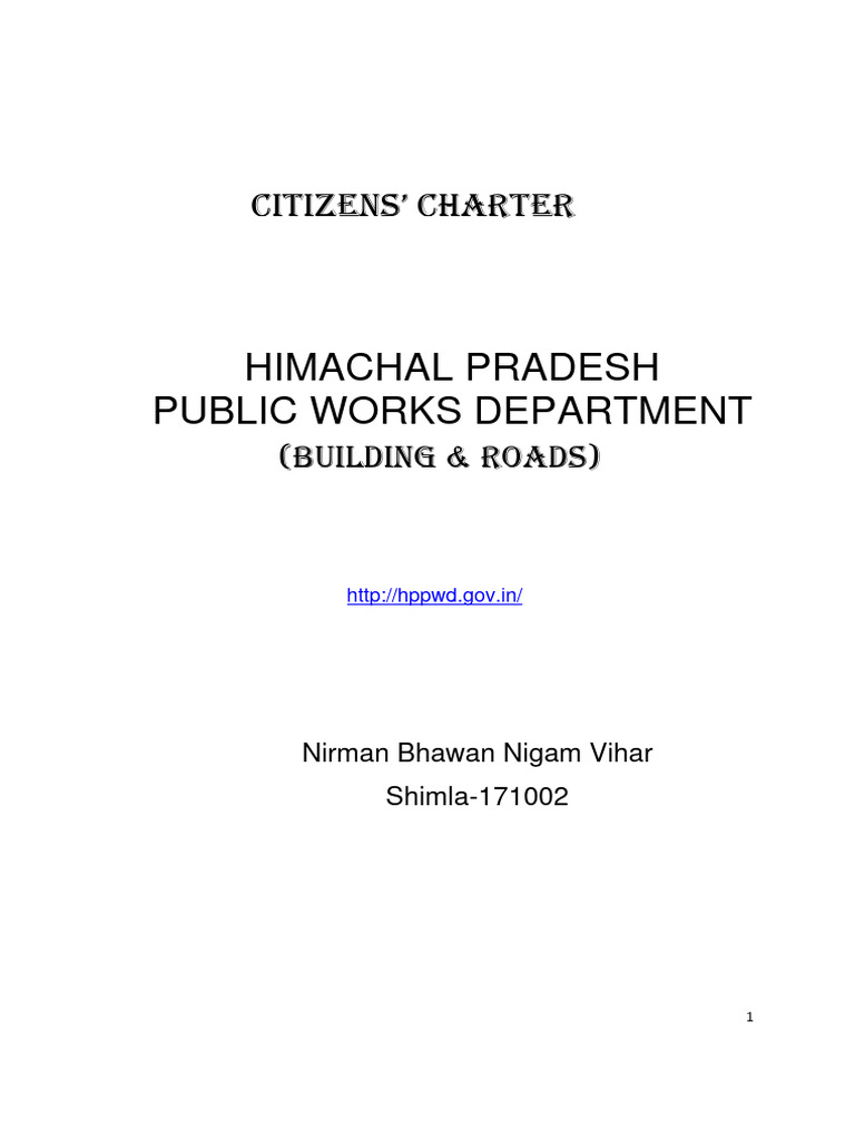 Citizen Charter Pdf