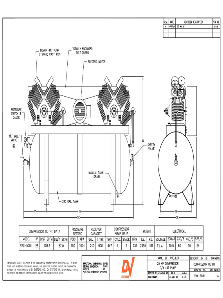 Vax 5081 Spec Drawing | PDF