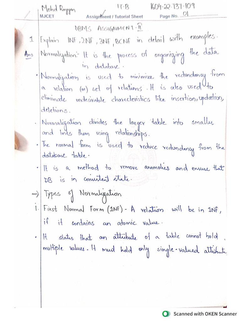 Dbs Assignment | PDF