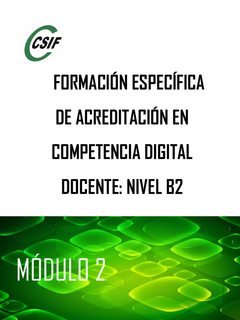 Competencia Digital Docente B2: Contenidos Digitales | PDF | explorador de Internet | Red mundial